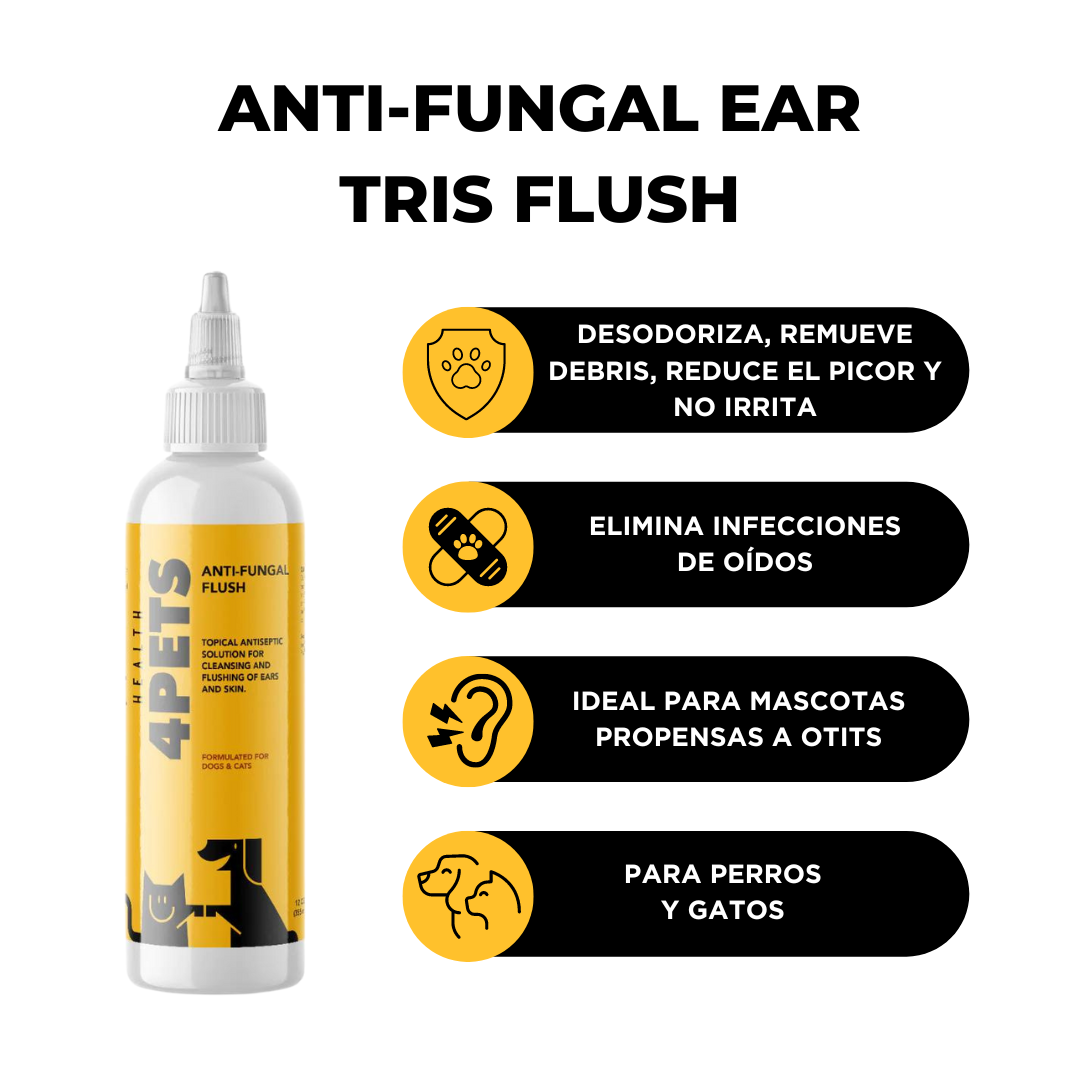 Anti-Fungal Ear Tris Flush 8oz – Health 4 Pets PR